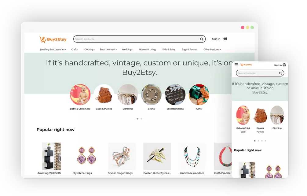 #1 Etsy Clone - Buy and Sell Marketplace Script