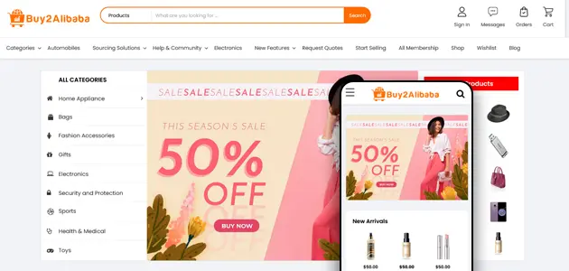 #1 Alibaba Clone | 100% Customizable B2B Marketpalce Script